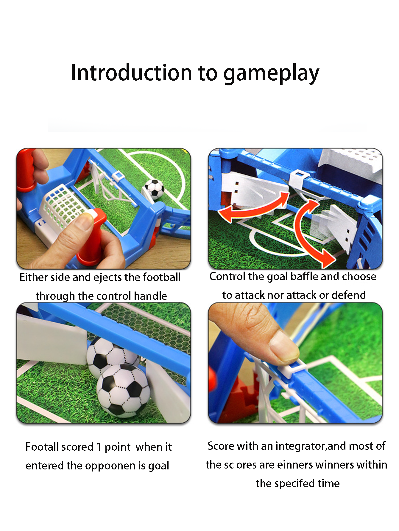 Children Tabletop Soccer Game Table Set, Compact Size Football Field ...