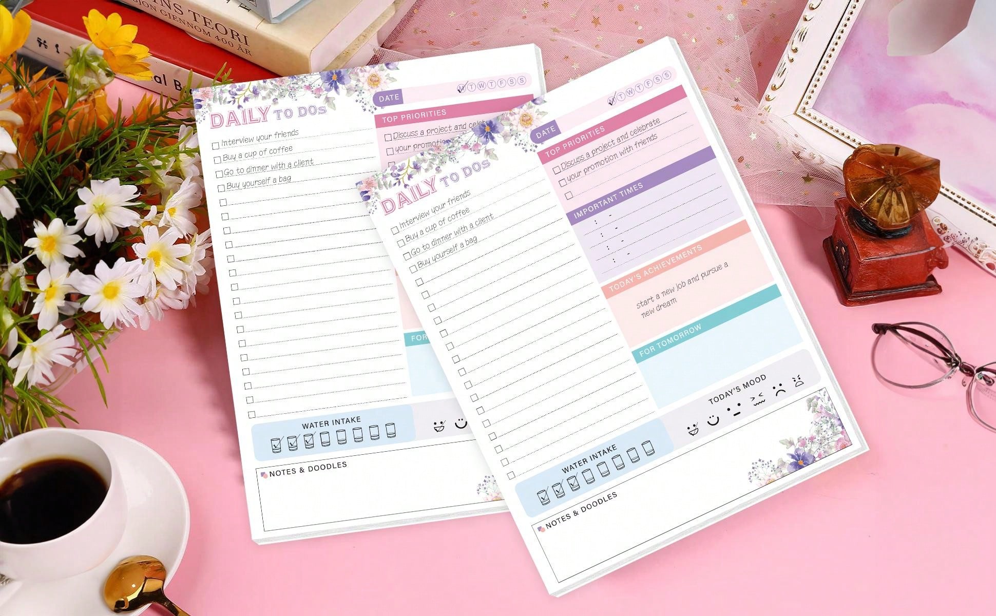 Simple Magnetic Daily Planner To Do List Task Checklist Notepad Undated ...