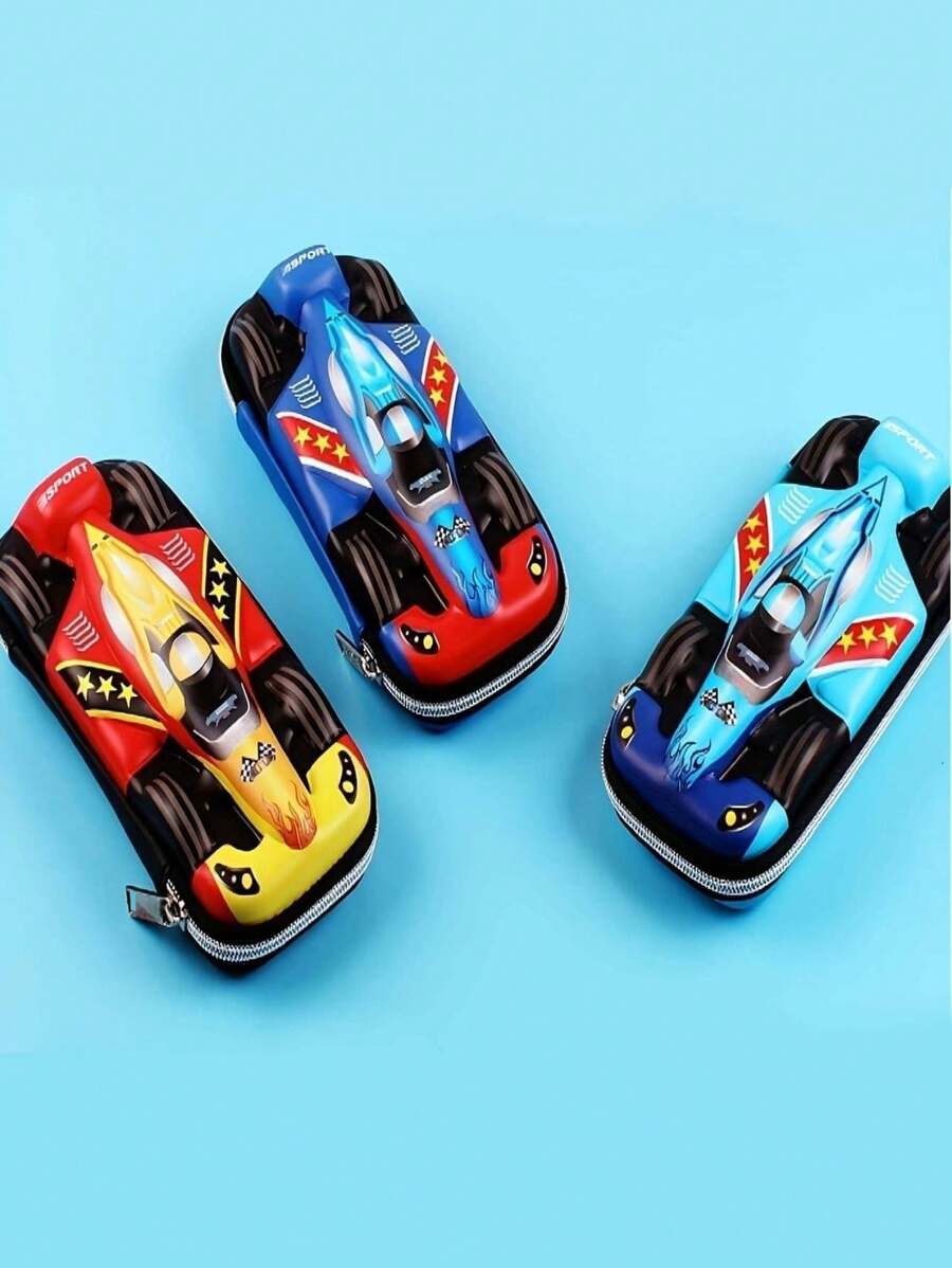 1pc/31pcs Car Shaped Pencil Case, 3d Racing Car Design, Blue | SHEIN USA