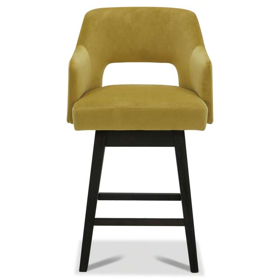 CHITA 26 in Swivel Counter Bar Stools Set of 2 with Open Contoured Back ...