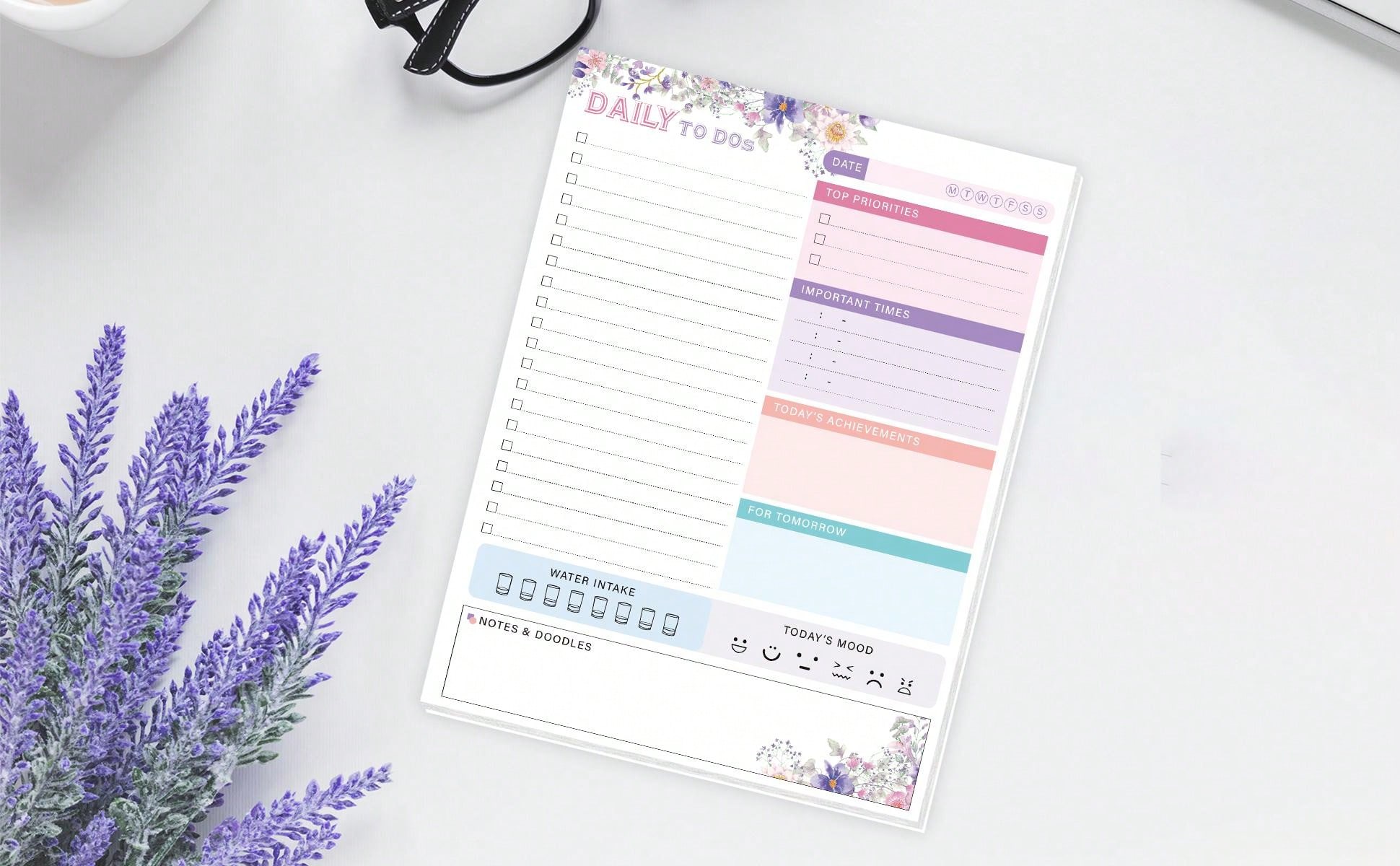 Simple Magnetic Daily Planner To Do List Task Checklist Notepad Undated Goals Planning Pad Tear ...