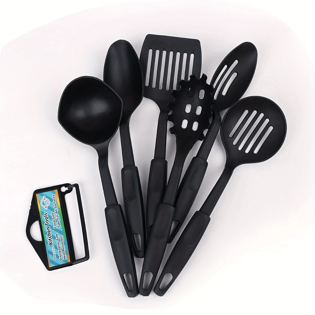 6pcs/set Kitchen Cooking Utensils Set With Non-stick Plastic & Nylon ...