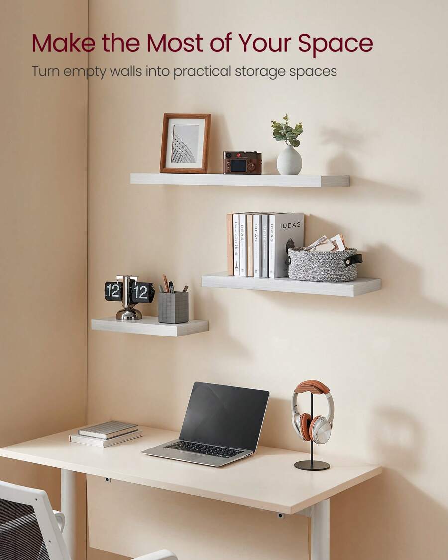 VASAGLE Floating Shelf, Single Wall Shelf for Storage and Display, Wall ...