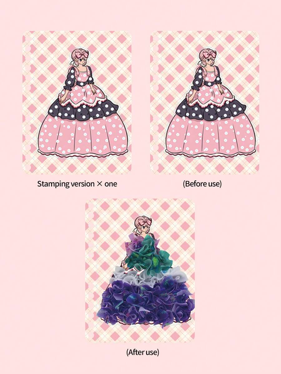 Princess Dress Up Sticker Book Set With Colorful Drawing & Cutting ...