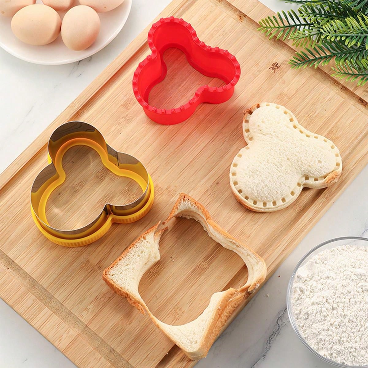 1pc Stainless Steel Sandwich Mold, Cute Bear Shaped Pbj, Breakfast Jam ...