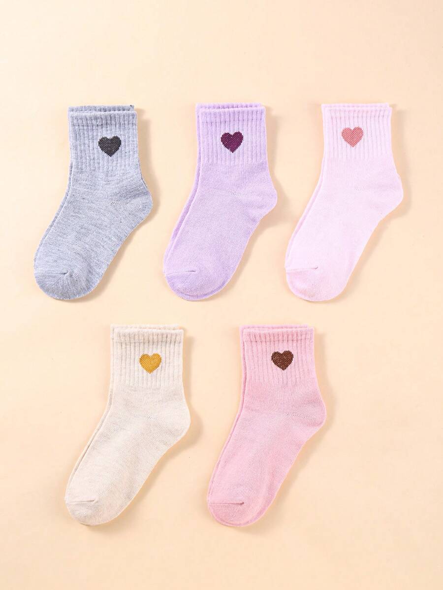 5 Pairs of Soft Ankle Socks, Cute and Fun Heart Shaped Novelty Socks ...