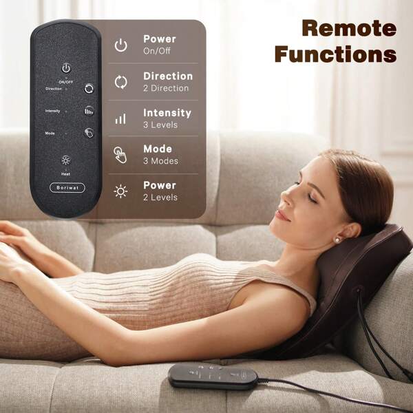 Boriwat Back Massager with Heat, Cordless Massagers for Neck and Back ... Boriwat Back Massager with Heat, Cordless Massagers for Neck and Back ...