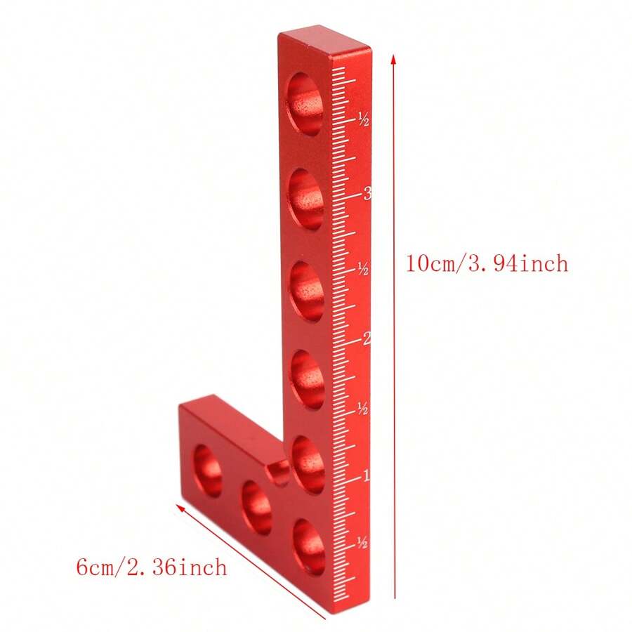 One Piece Red 100mm Woodworking 90 Degree Precision Square Edge Marking ...
