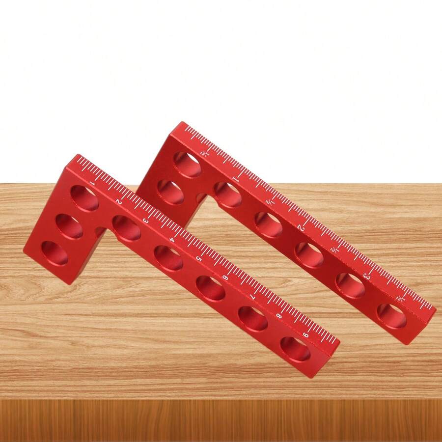 One Piece Red 100mm Woodworking 90 Degree Precision Square Edge Marking ...