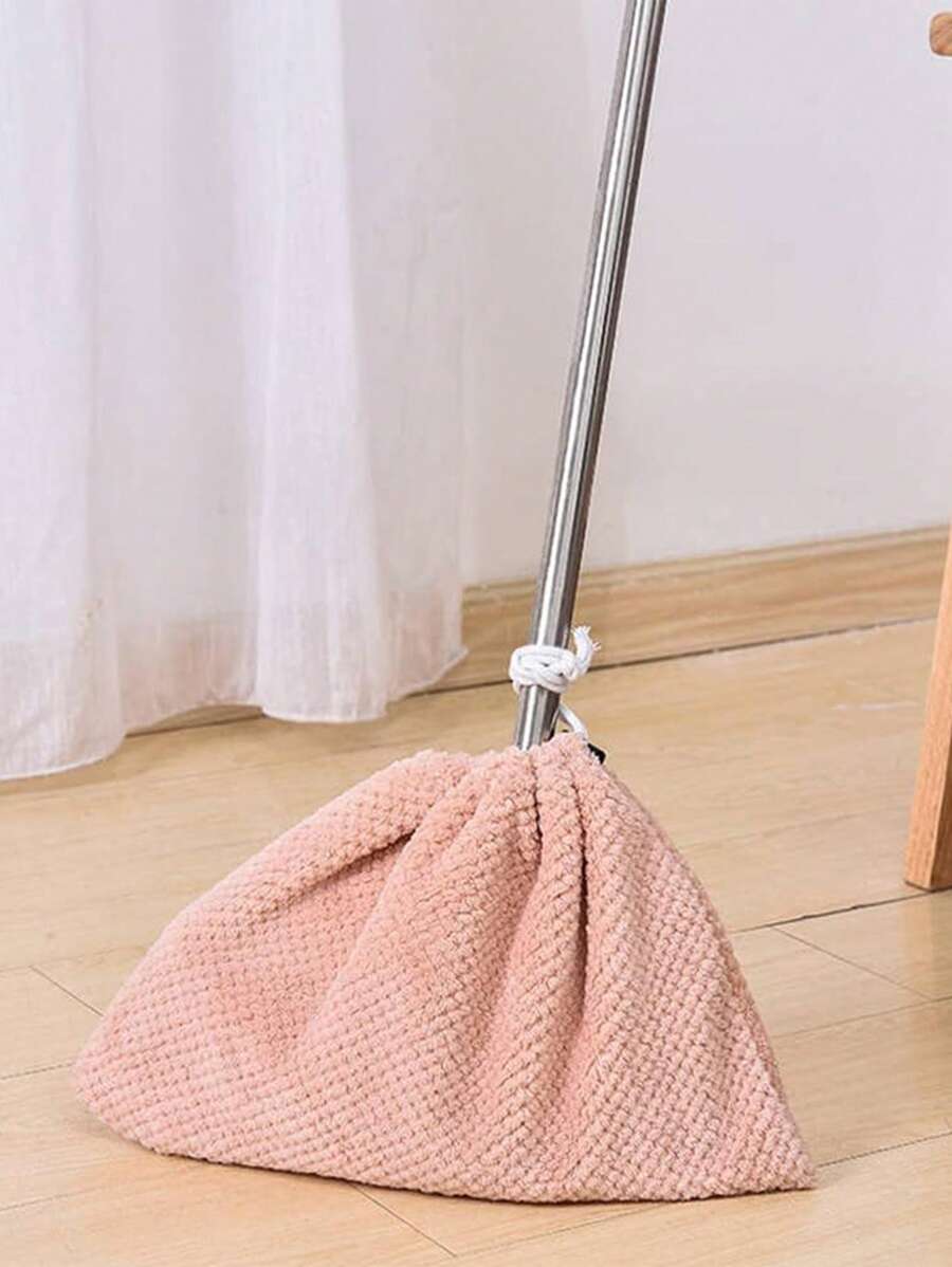 1pc Thickened Long Plush Cleaning Cloth, Wet & Dry Dual-use Mop, Broom ...
