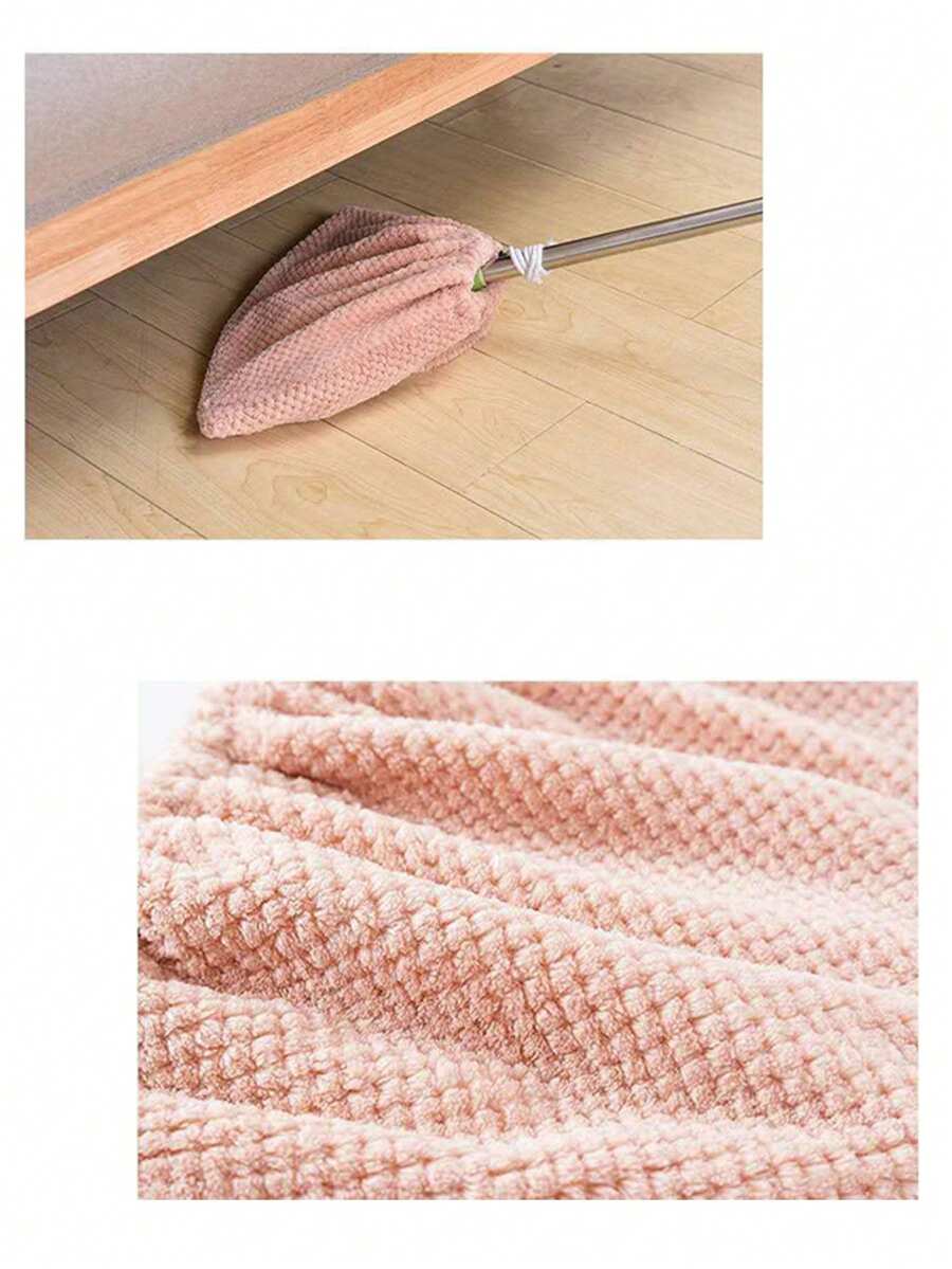 1pc Thickened Long Plush Cleaning Cloth, Wet & Dry Dual-use Mop, Broom ...