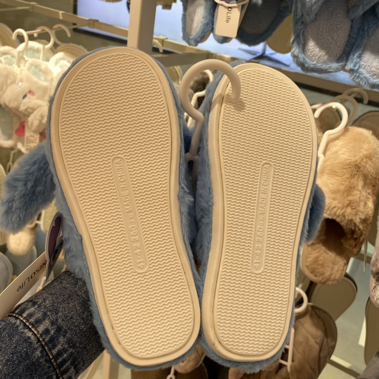 Miniso Lilo And Stitch Ultra-Soft Plush Slippers For Adult(Stitch)(CN43 ...