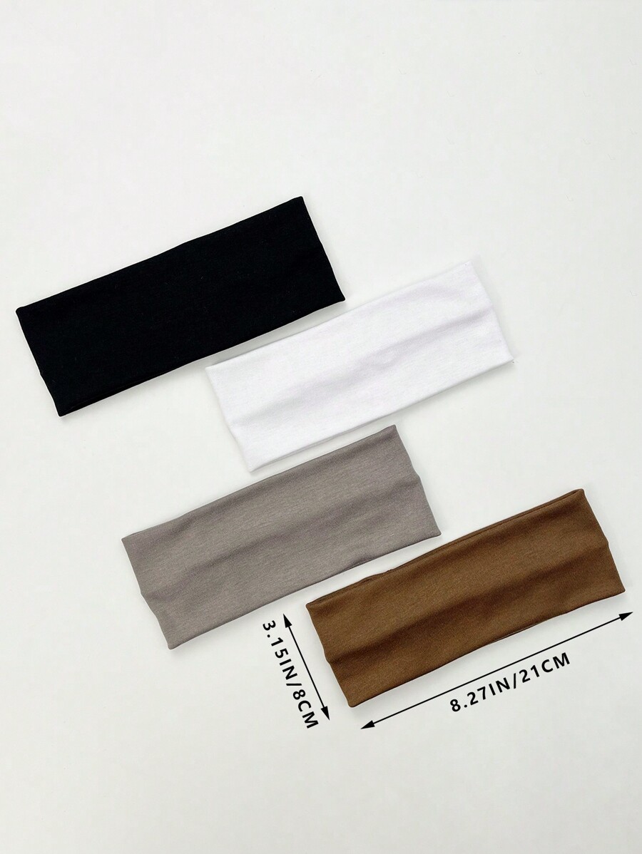 1/4 piezas Vinchas de tela, multicolor, de uso diario versátil y de ...