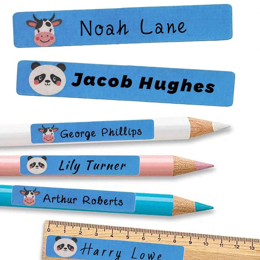 128pcs Personalized Name Labels for Kids in School & Daycare 8 Designs ...