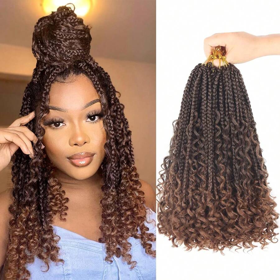 Goddess Box Braids Crochet Hair 14 Inch 1 Pack Pre Looped Box Braids ...