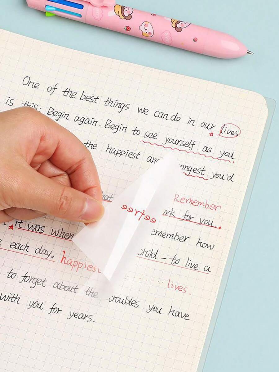 1pc Transparent Sticky Notes For Message, Homework Note, Cheat Sheet ...