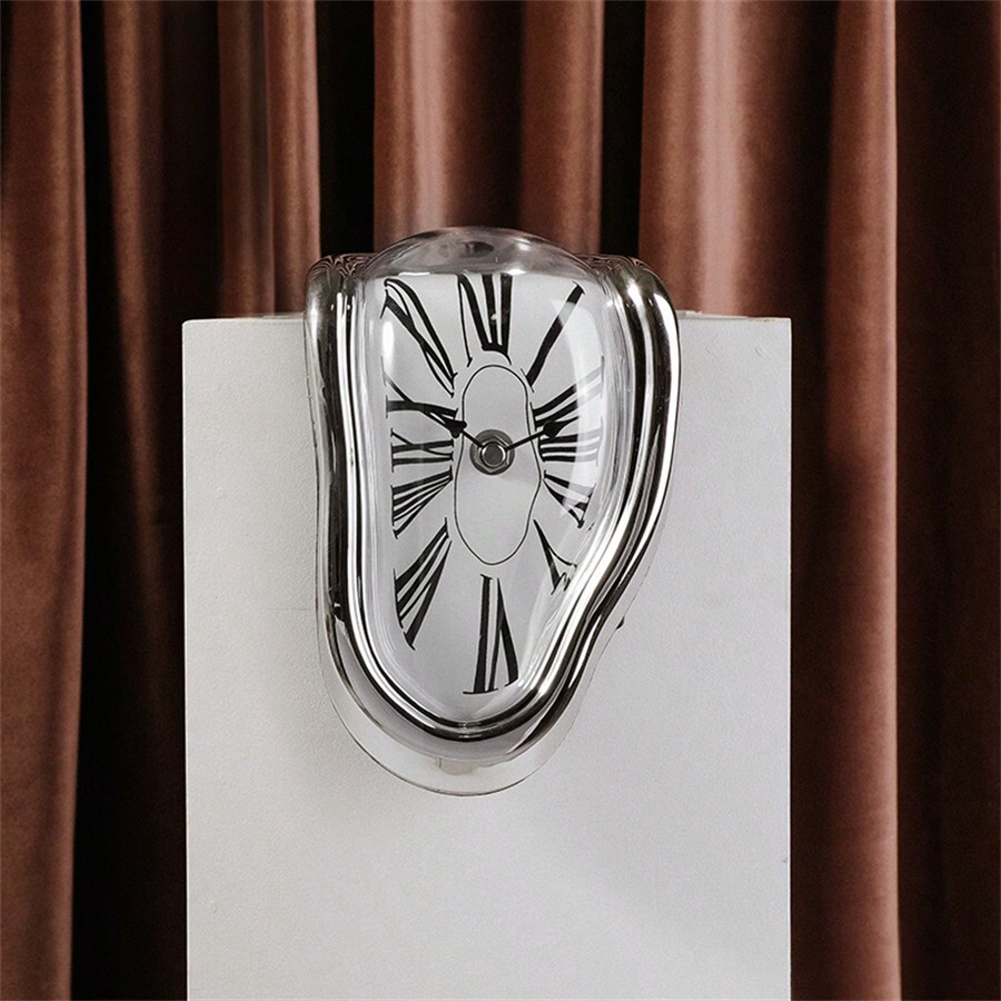Surreal Melting Clock Silent Melted Wall Clock Salvador Dali Style Wall ...