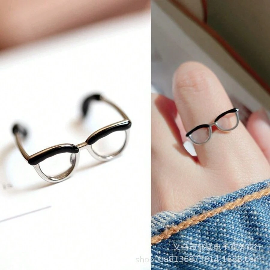 Eyeglasses Shaped Ring | SHEIN USA