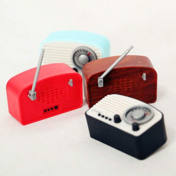 1pc Red Dollhouse Miniature Vintage Radio Model, Mini Classic Radio ...