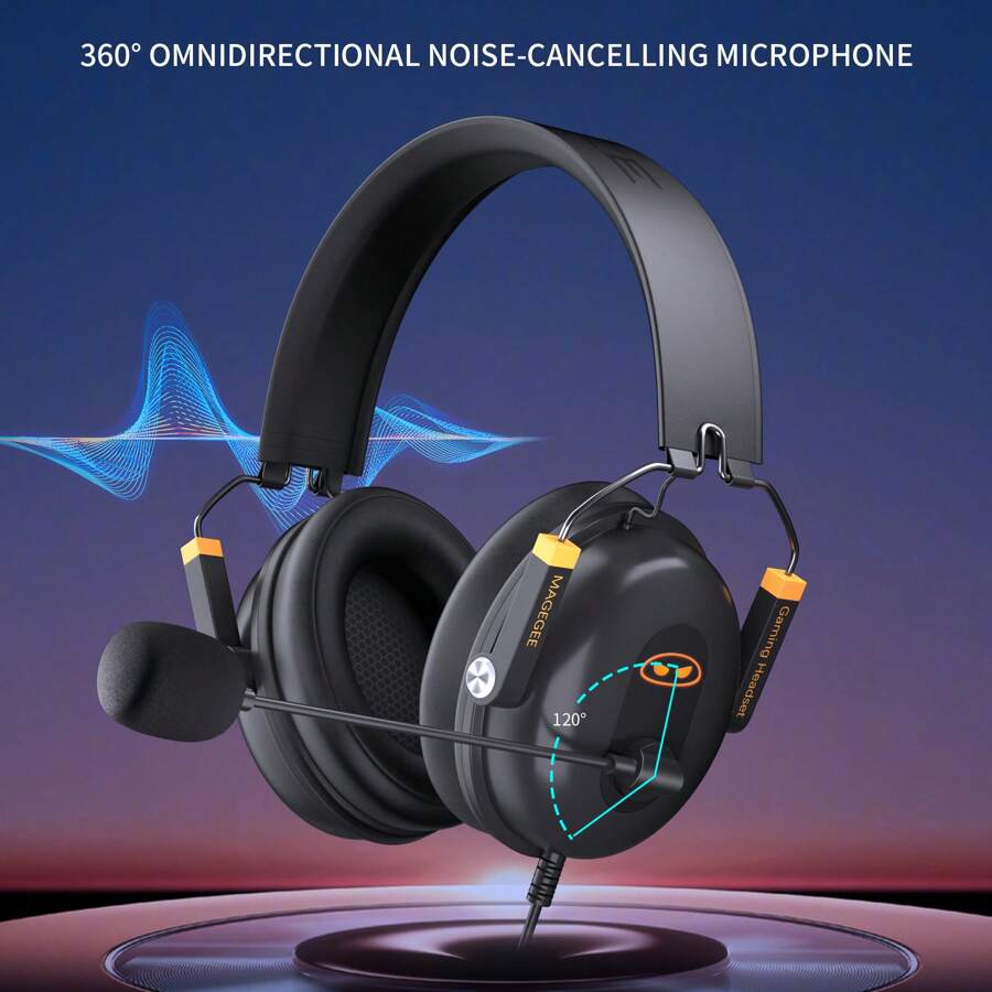 MageGee MageGee Pilot Over-Ear Gaming Headset For PC Wired USB With ...