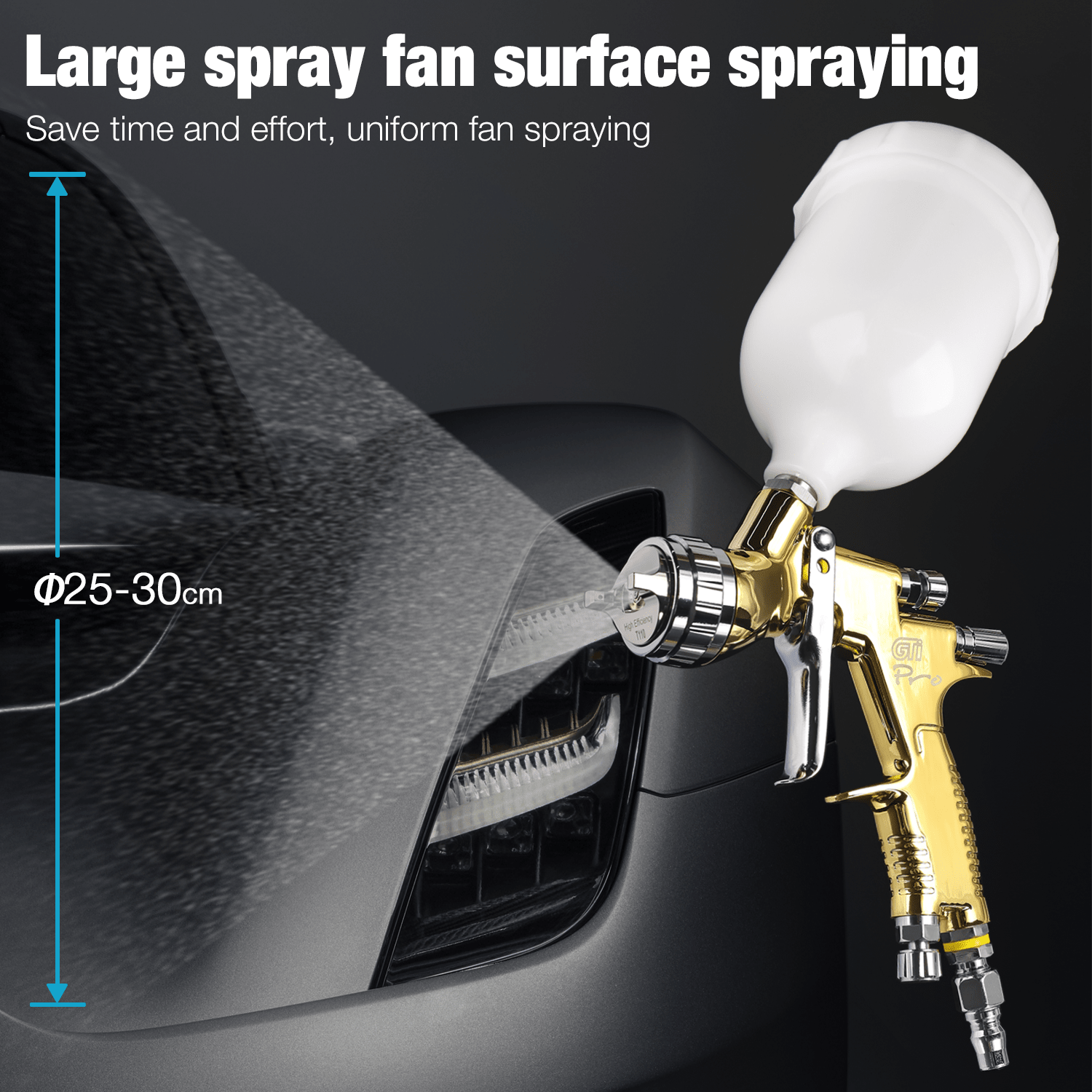 New Spray Gun GTI Pro 1.3mm Nozzle Painting Gun High Atomization Paint ...