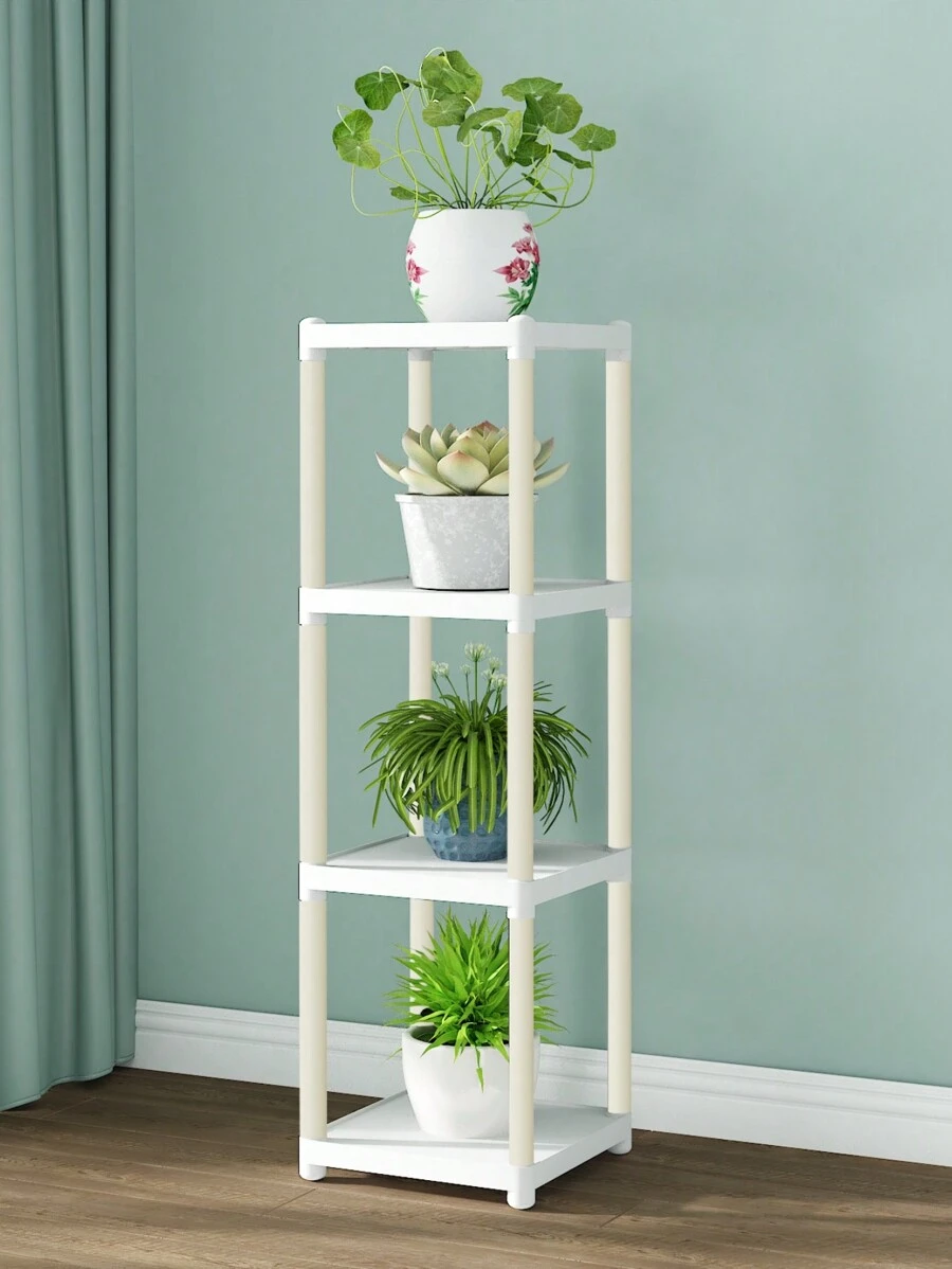 4-Tier Black Flower Stand For Balcony, Living Room, Indoors & Outdoors ...