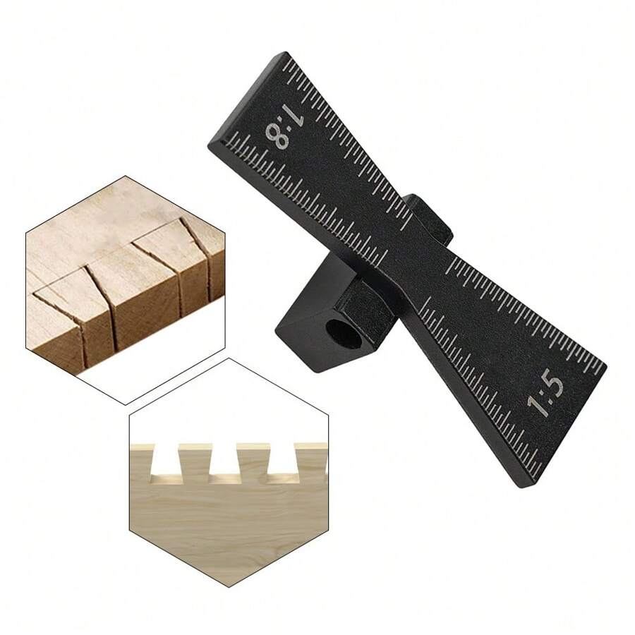 One Piece Black Woodworking Dovetail Marker Aluminum Alloy Dovetail ...
