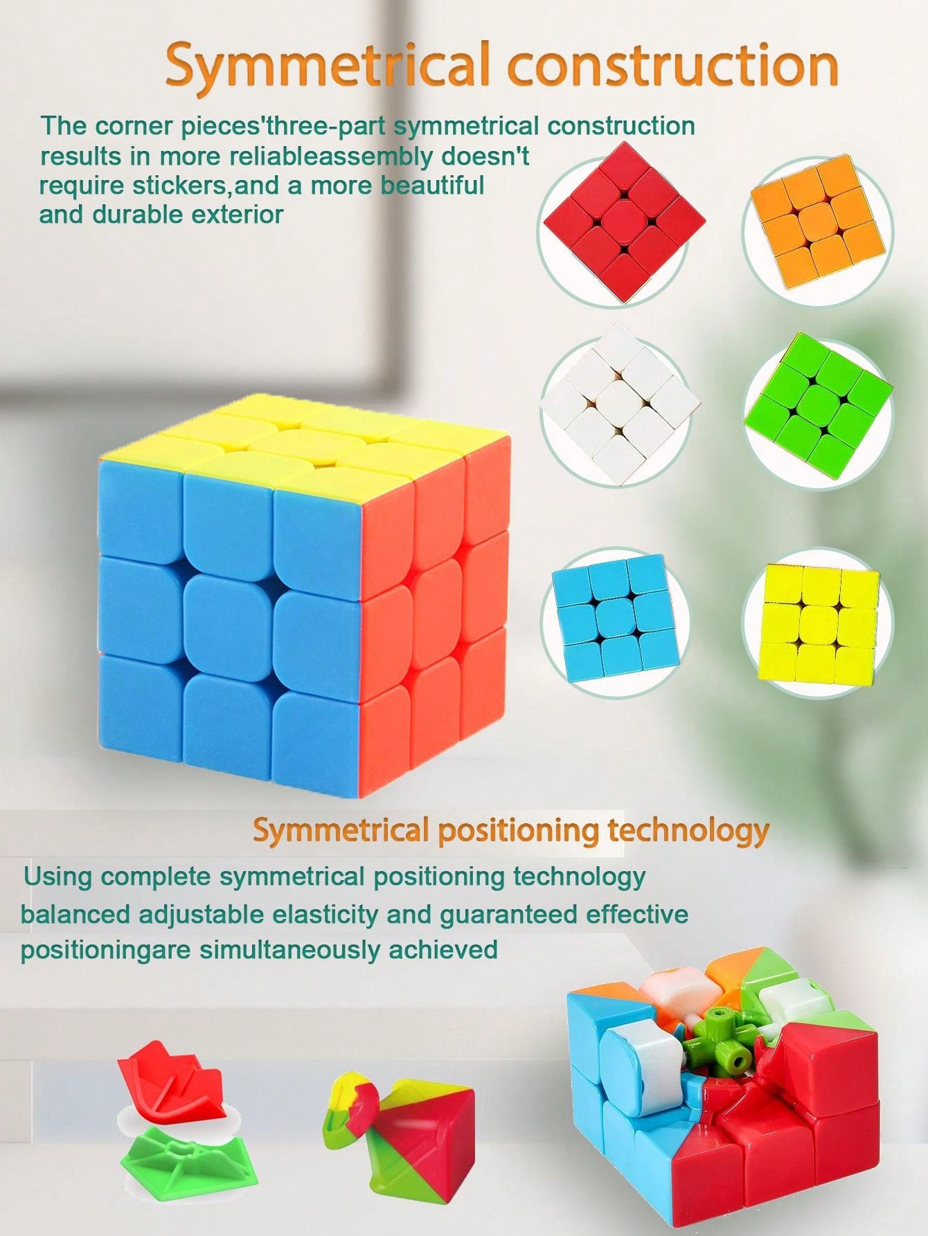 Speed solid color Series ABS material 3x3x3 No stickers for children ...