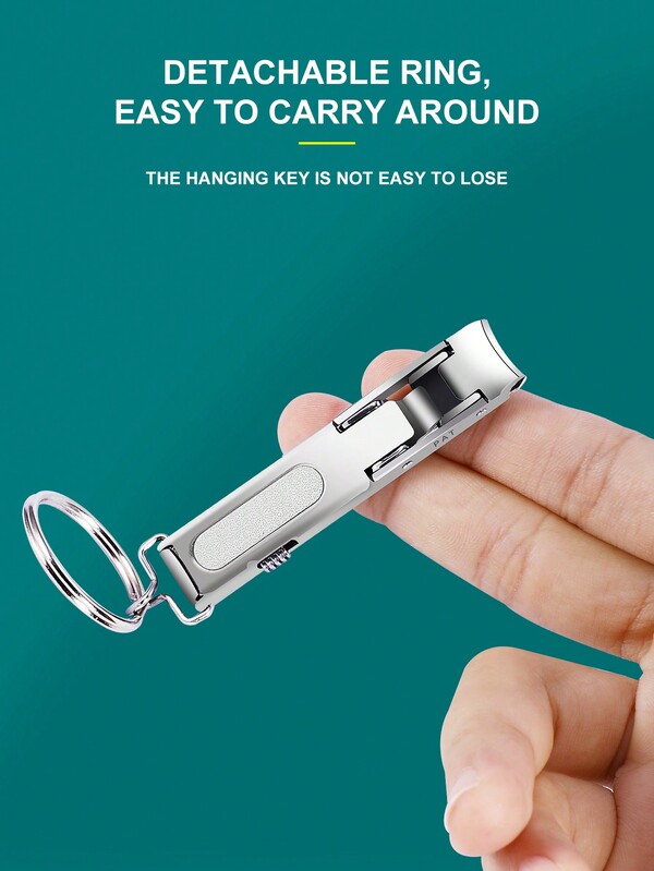 Stainless Steel Folding Multi-function Oblique Nail Clipper With ...