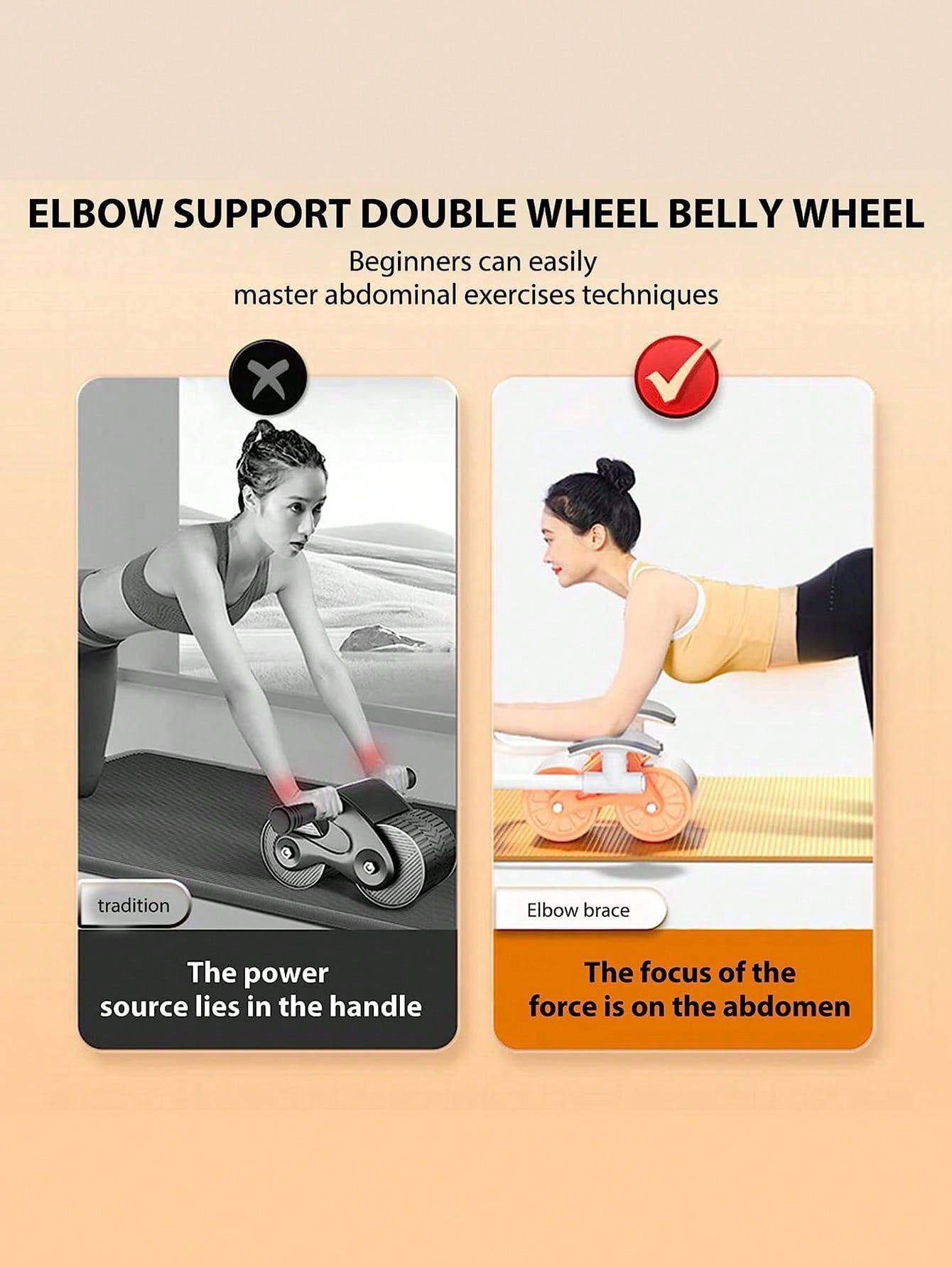 1pc Ab Roller Wheel, Abs Workout Equipment For Abdominal & Core ...