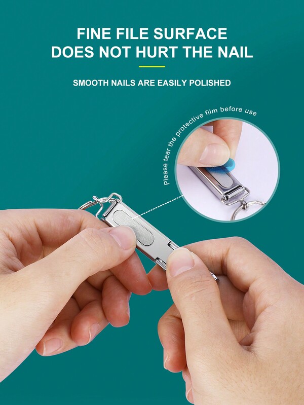 Stainless Steel Folding Multi-function Oblique Nail Clipper With ...