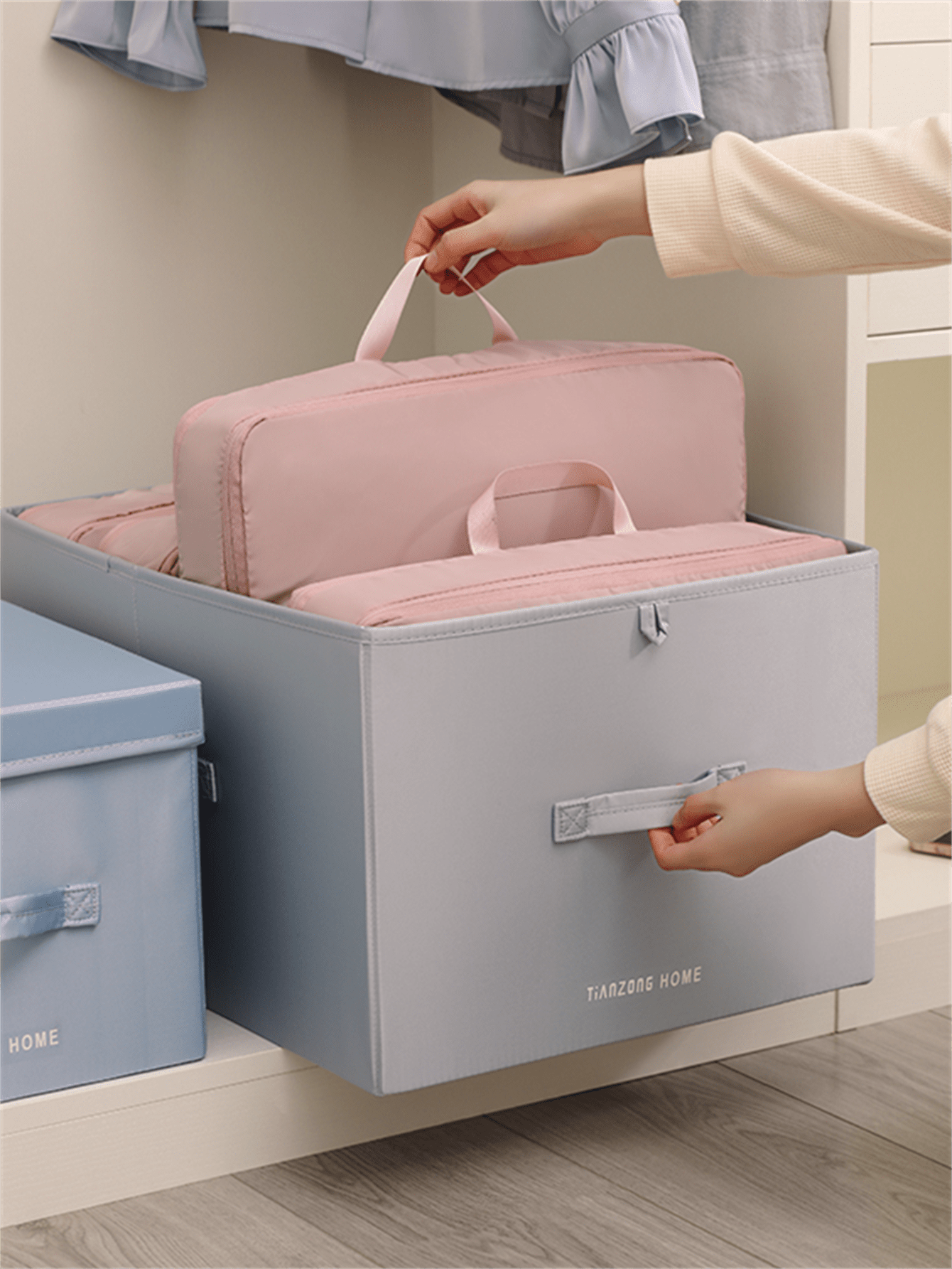 Compression Packing Cube Wardrobe Drawer Puffer Jacket Storage Foldable ...