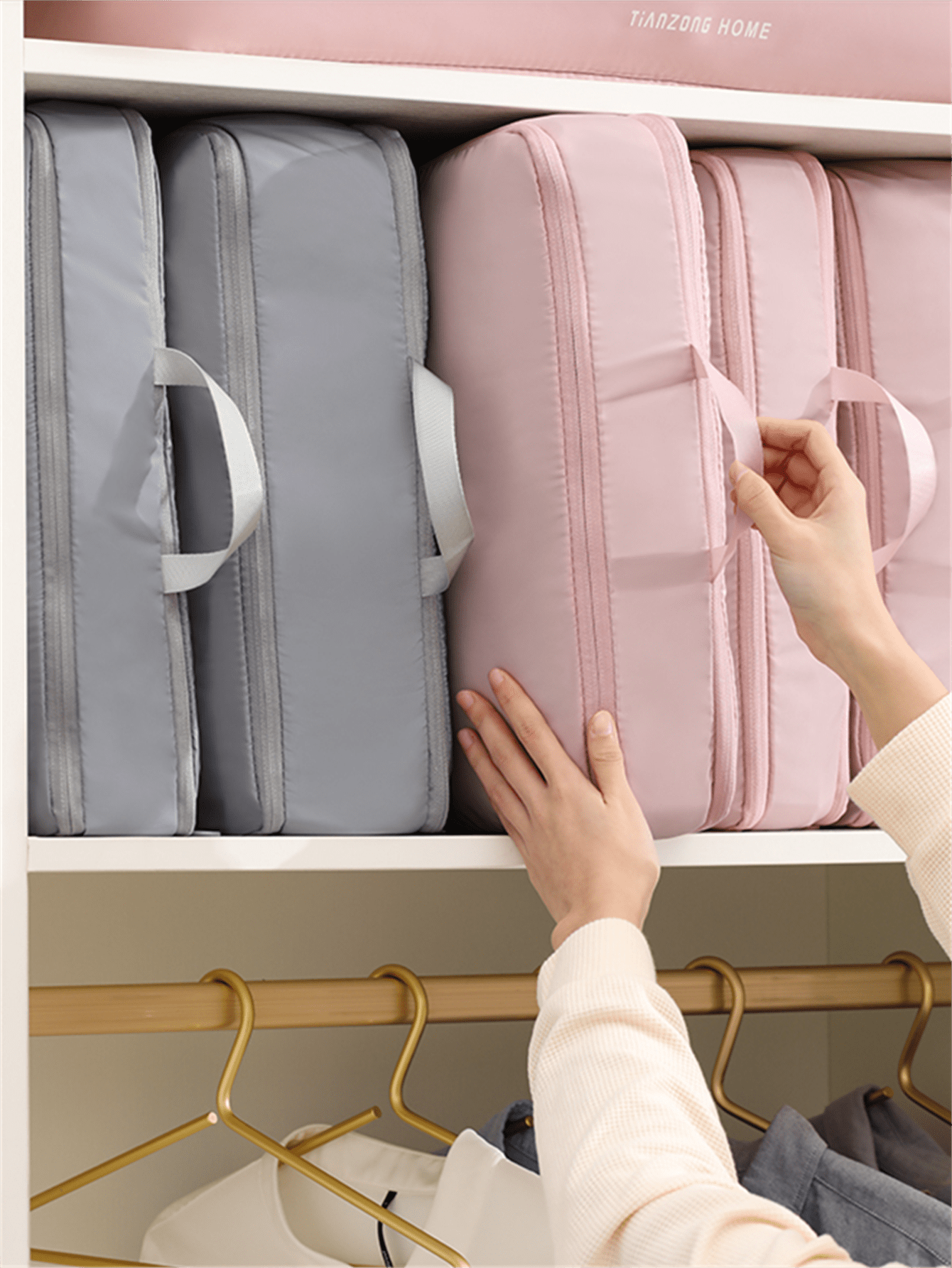 Compression Packing Cube Wardrobe Drawer Puffer Jacket Storage Foldable ...