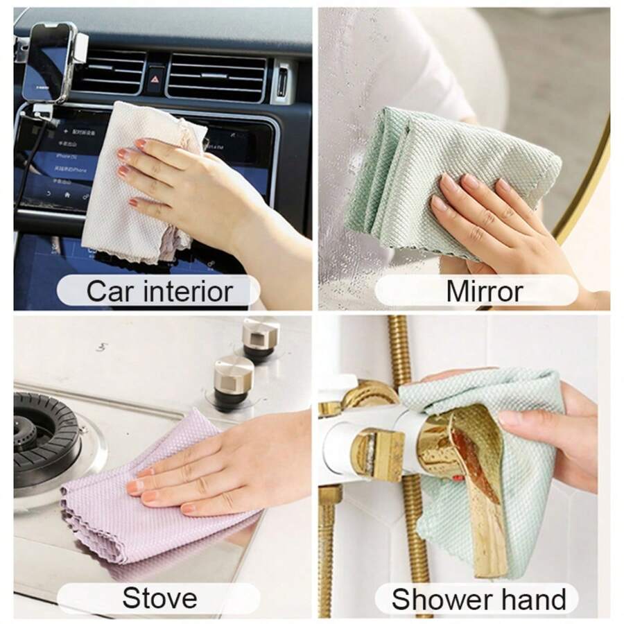 5/10/20PCS Microfiber Glass Cleaning Cloth Rag Lint-Free For Windows ...