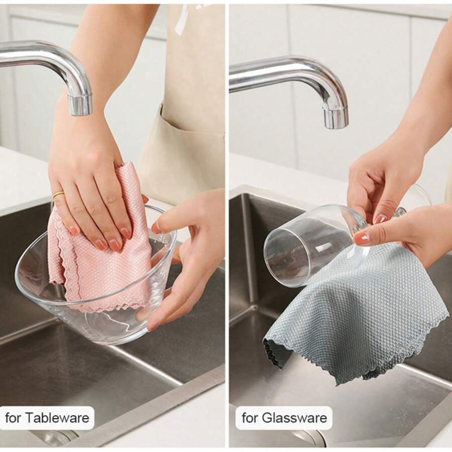 5/10/20PCS Microfiber Glass Cleaning Cloth Rag Lint-Free For Windows ...