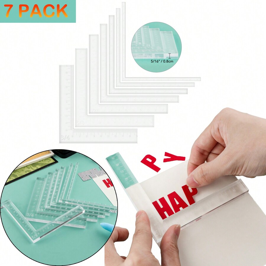 CYFUN DESIGN 7pcs/Set Creative Positioning Corner Tools Card Corners ...