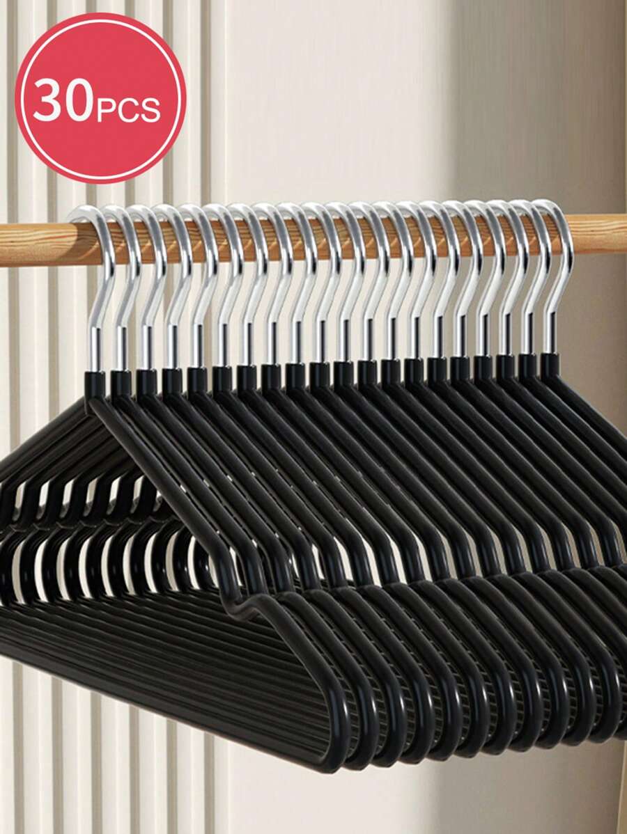 50pcs No Trace Adult Clothes Hanger With Dipping Treatment, Anti-slip ...