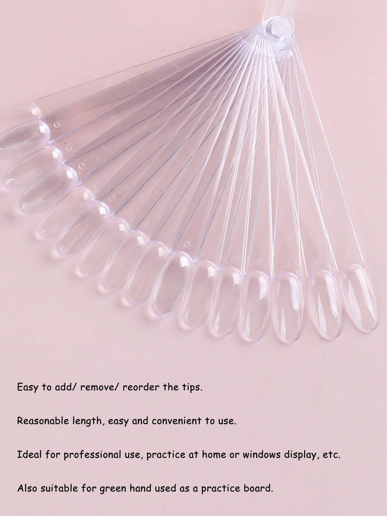 24pcs Nail Swatches Oval Round Tips For Display Nail Samples Gel Polish ...