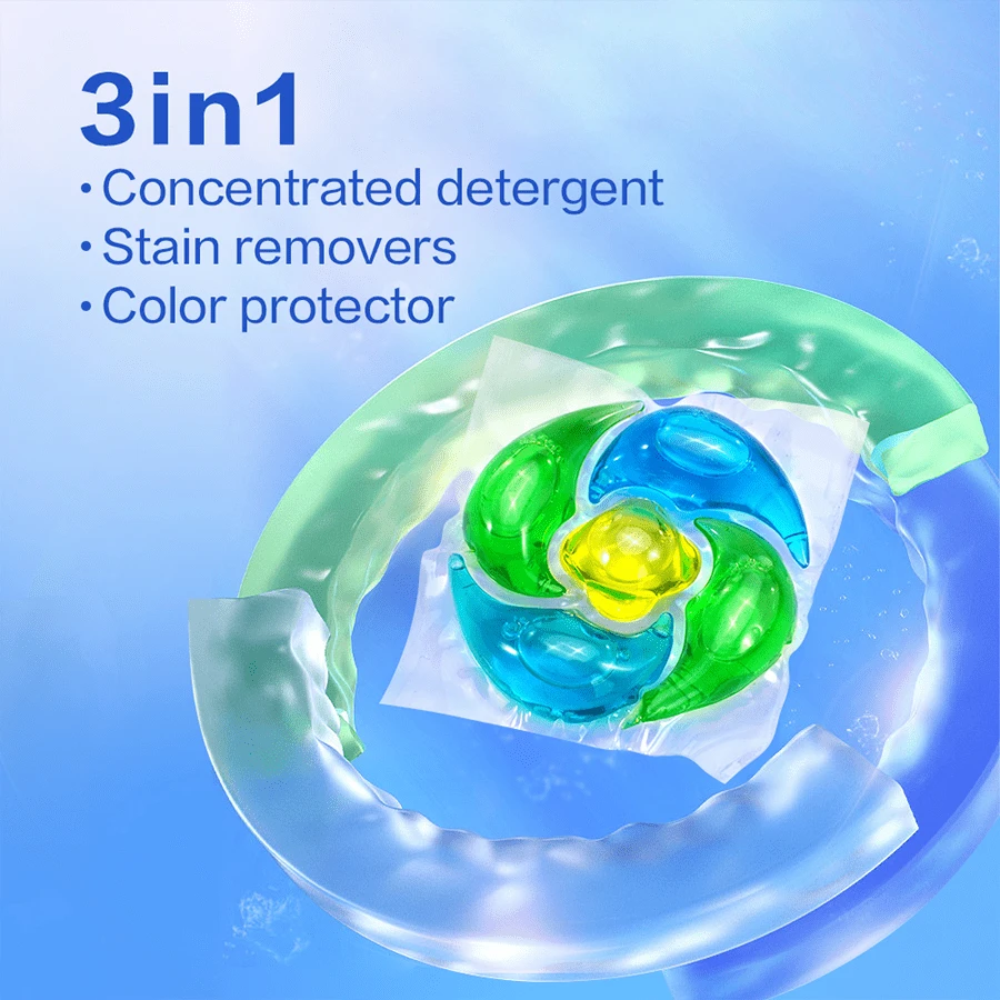 1 Box Of 72pcs 3-in-1 Laundry Capsules, Super Concentrated Formula ...