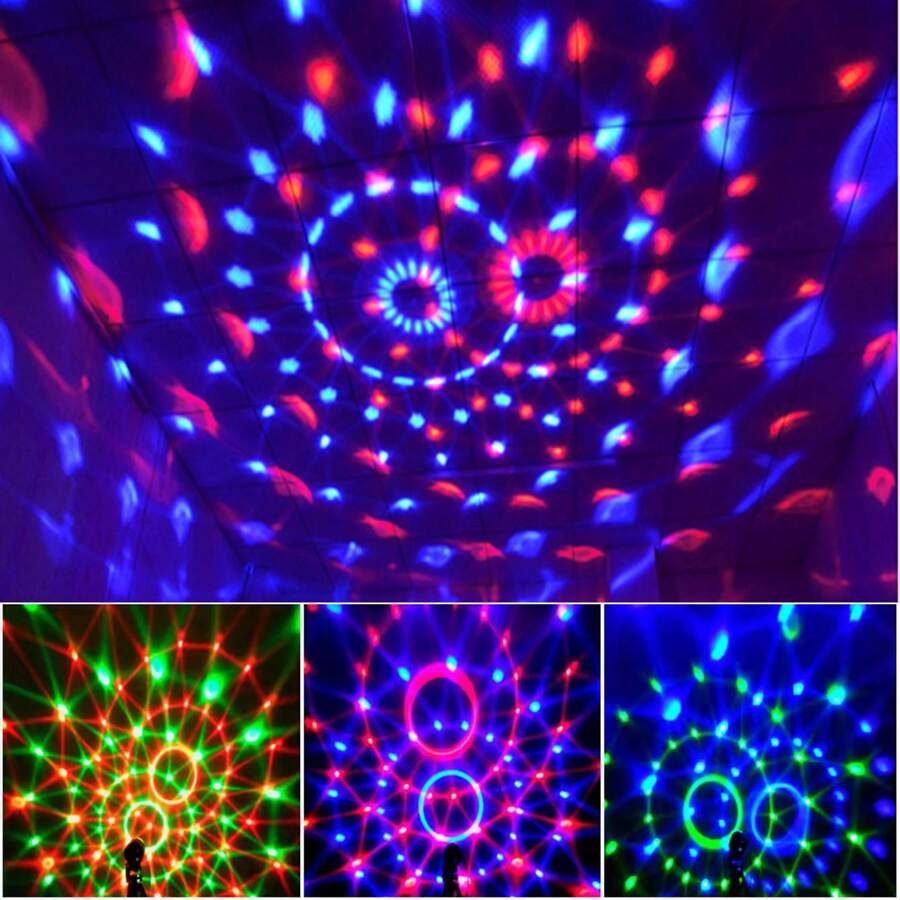 1PC ABS crystal remote control magic ball light, seven color rotating ...