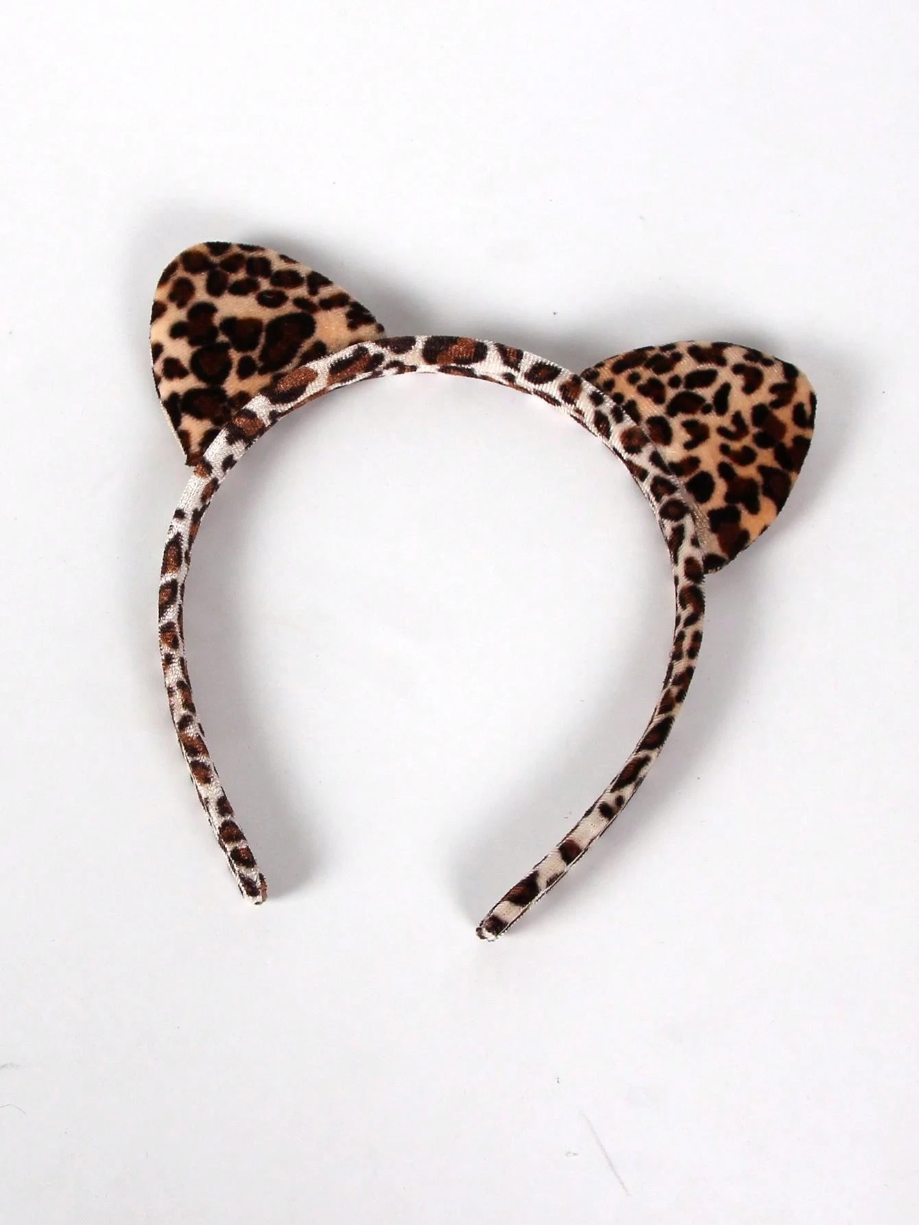 Cute 1pc Leopard Pattern Cat Ear Decor Costume Headband For Halloween ...