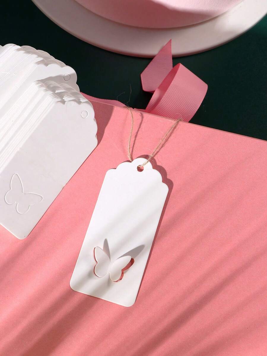 100pcs Butterfly Shaped Hollow Out Mini Gift Tags | SHEIN USA