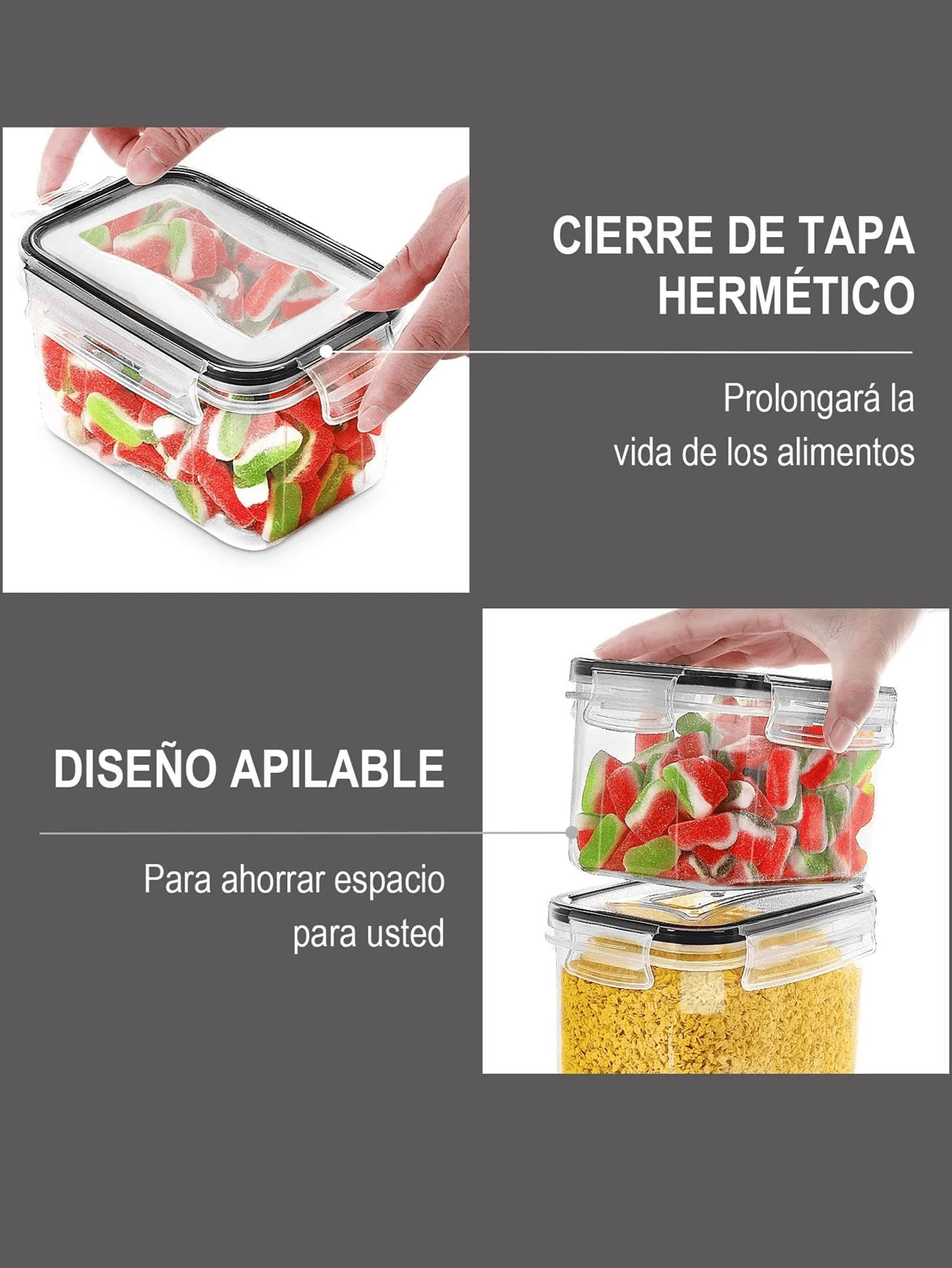 15PCS Hermetic Storage Containers Set,BPA-free Suitable for the Kitchen ...
