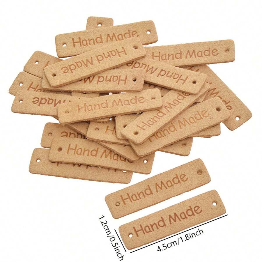 24pcs Rectangular Sewing Pu Leather Tags | SHEIN USA