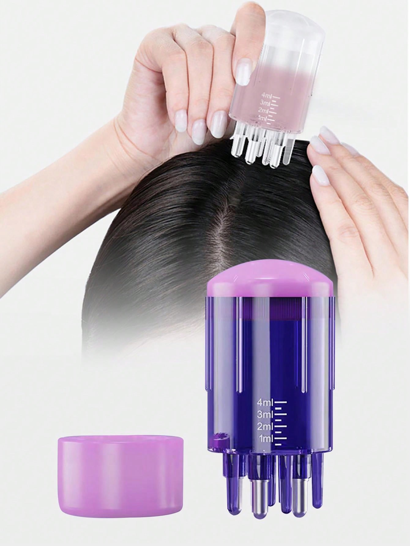 Scalp Massager Comb, Portable Hair Oil Applicator Bottle, Stainless ...