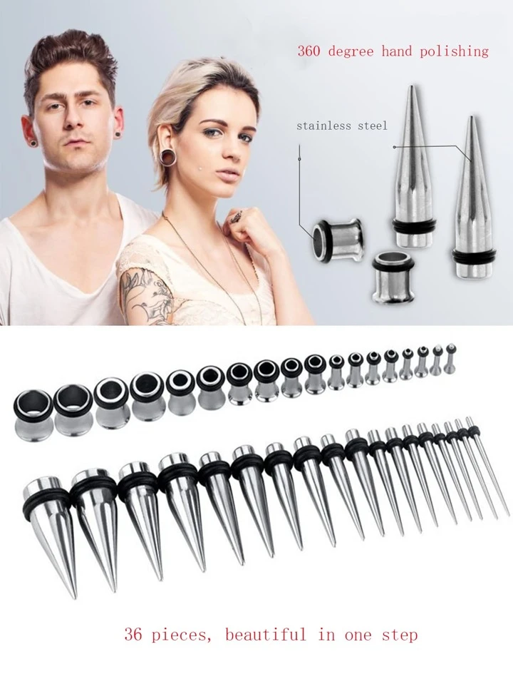 Ear Stretching Kit Stainless Steel
