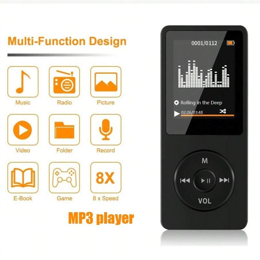 Bluetooth-compatible Mp3 Music Player Portable Mp4 Fm Radio External ...