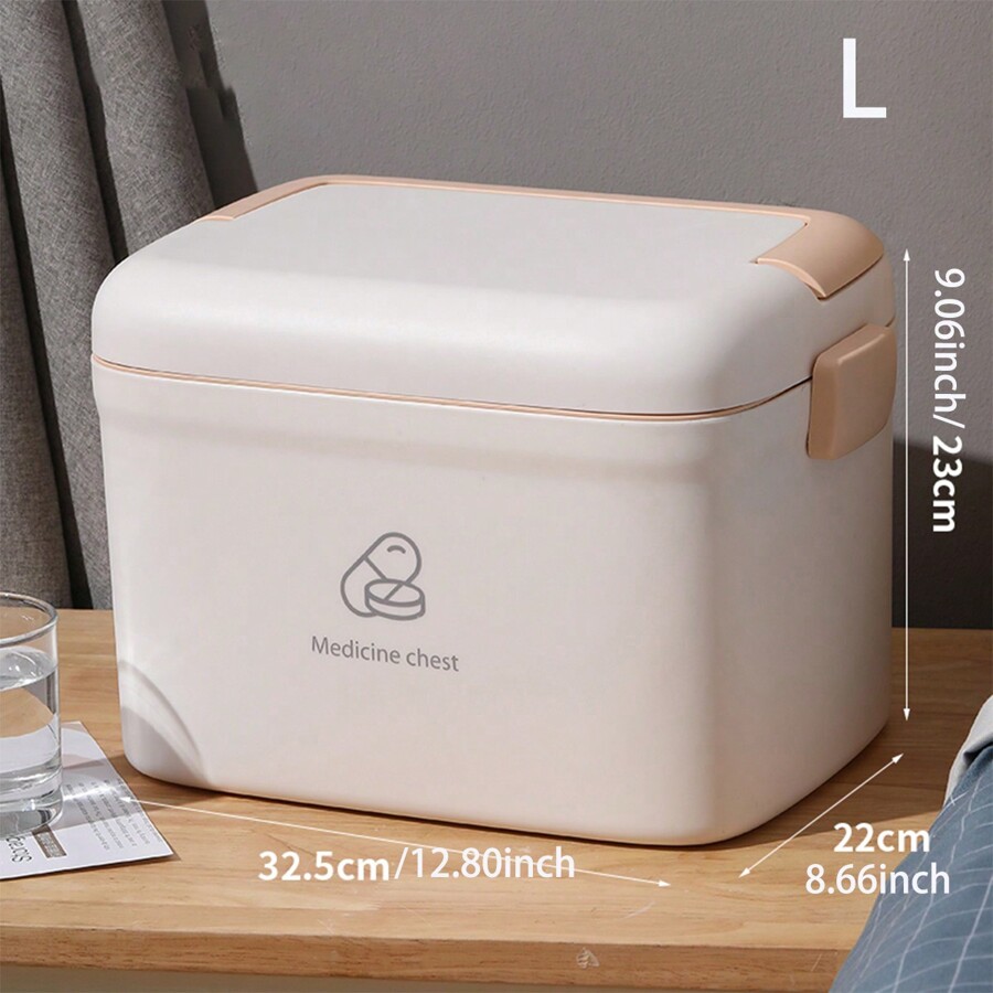 1pc Large Capacity Dual-layer Medicine Storage Box With Simple Design ...