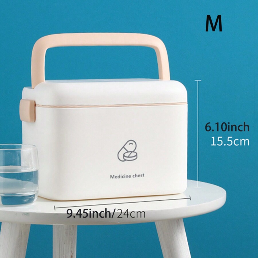 1pc Large Capacity Dual-layer Medicine Storage Box With Simple Design ...