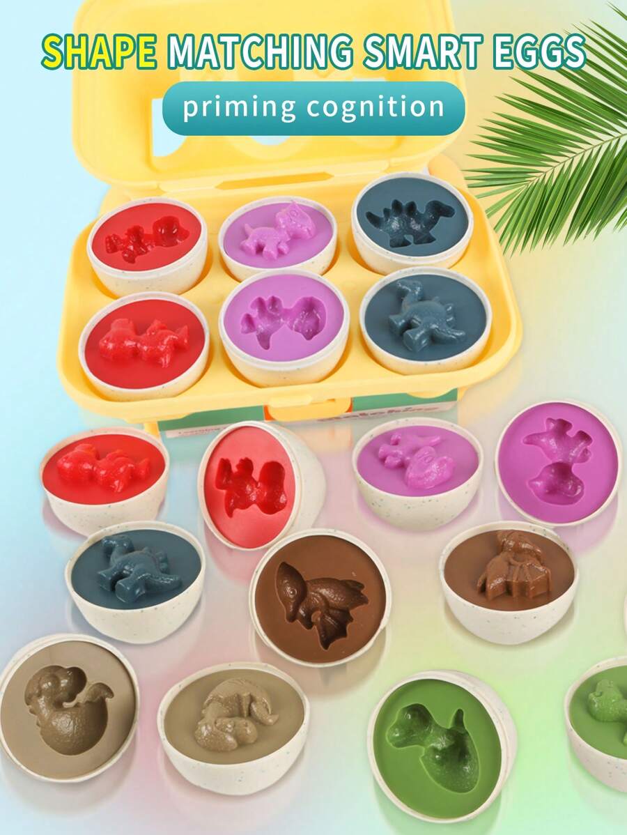 Matching Eggs 6 pcs Set,Color & Dinosaur Recognition Sortere Skills ...